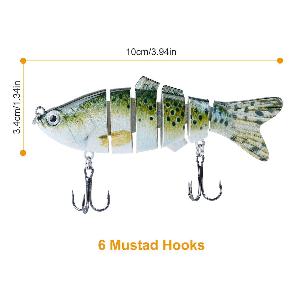 4Pcs 10cm/20g Multi Jointed Bass Fishing Lure – Tackle Kingdom